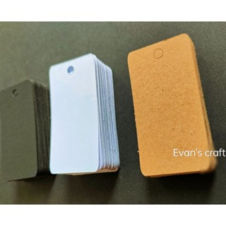 Blank Kraft tag labels 25pcs/50pcs./100pcs white, black, kraftpaper ...