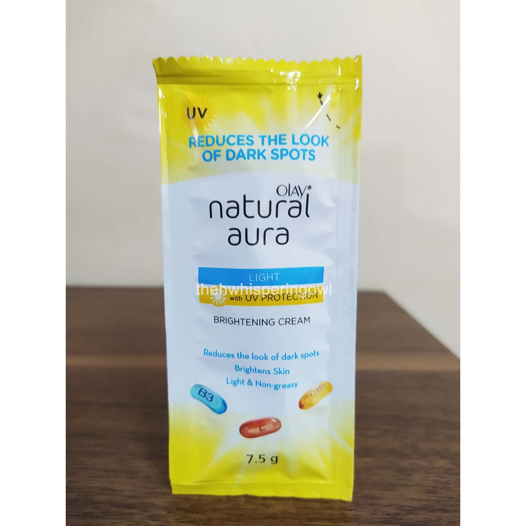Olay Skin Natural Aura Light with UV Protection Reduction Brightening ...