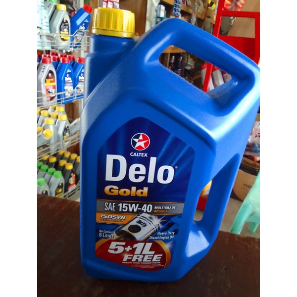 Delo Gold 6liters 15w+40 (5+1) | Shopee Philippines