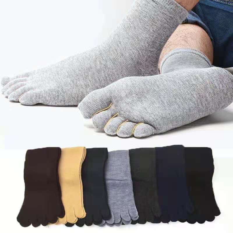 COD Men Toe Socks Cotton Five Finger Socks Athletic Run Socks | Shopee ...