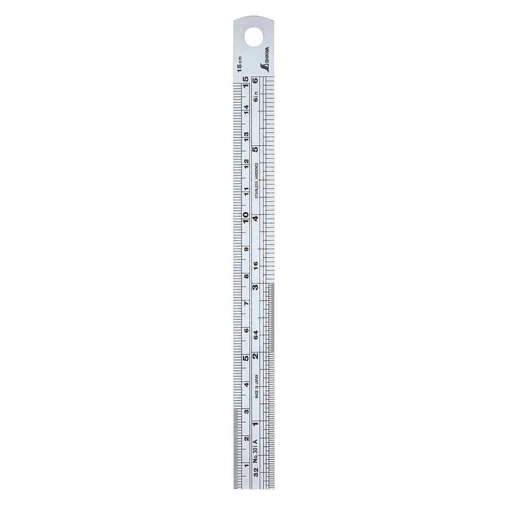 SHINWA Stainless steel ruler METRIC/ENGLISH - 30cm/12" 23021 ( JAPAN BRAND ) | Shopee Philippines