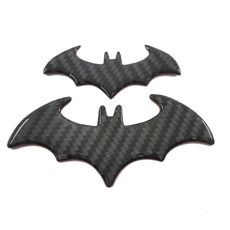 1 x High Quality Carbon Fiber 3D Dark Knight Batman Bat Logo Bat Car ...