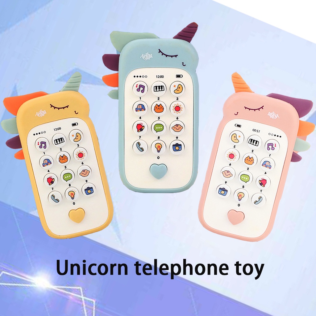 Unicorn Stuff Telephone Toy for 1 Year Old Baby Blippi Cellphone Infant ...