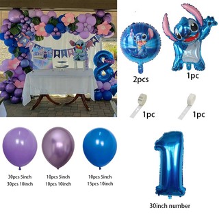 1set Lilo Stitch Arch Kit Garland Foil Helium Balloon Baby Shower ...