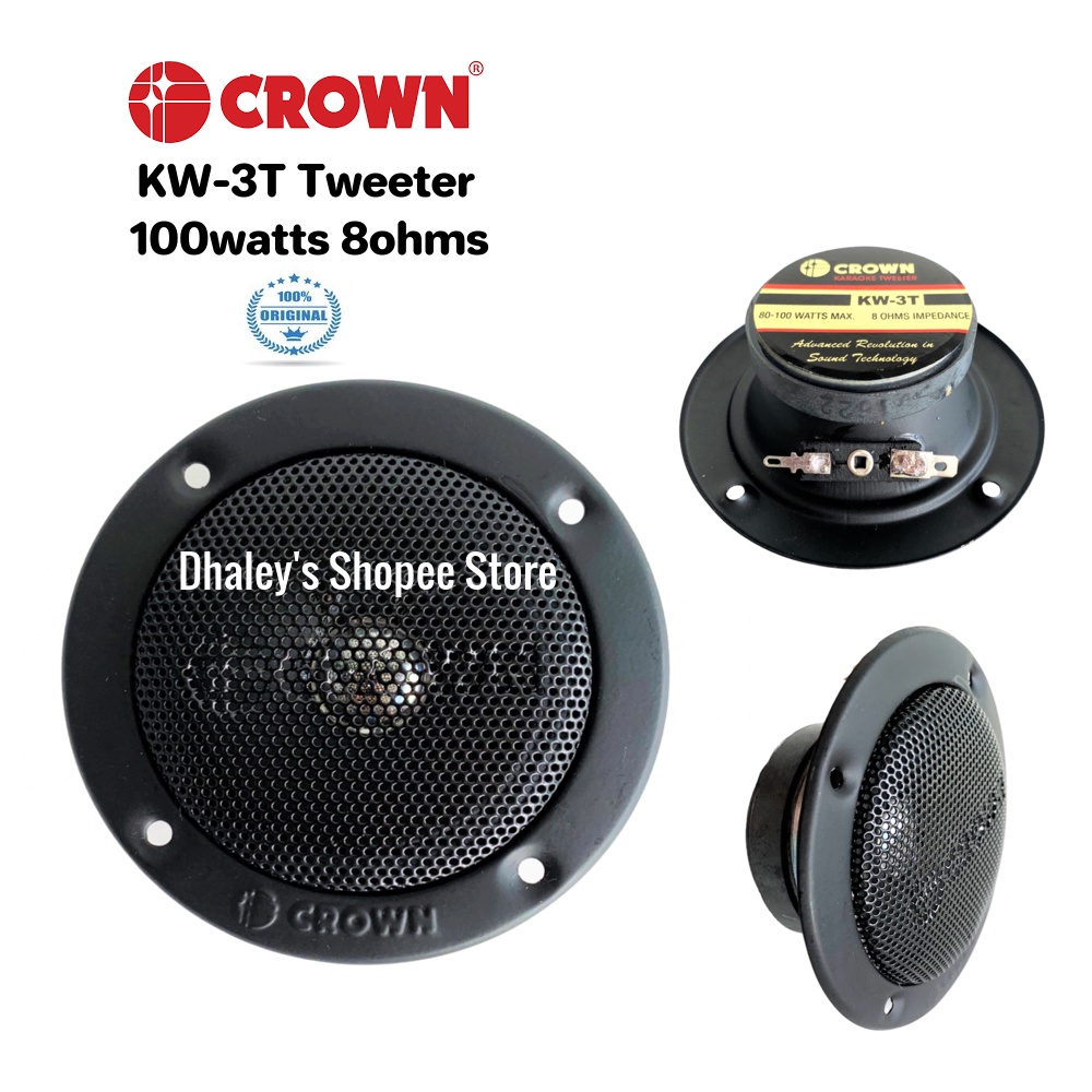 1pc. Crown KW-3T Tweeter 3inches Tweeter 100watts 8ohms 3" tweeter KW3T ...