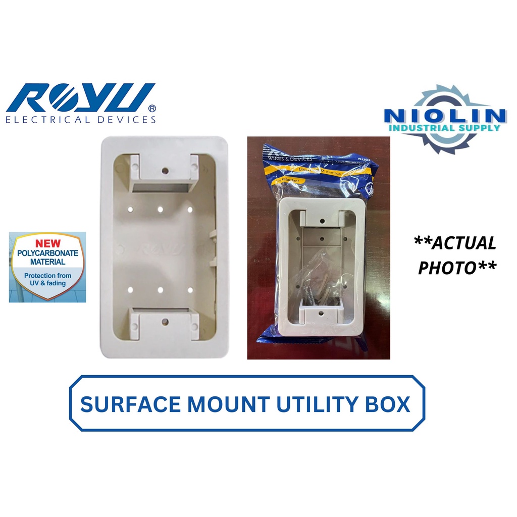 ROYU PVC Surface Mount Utility Box | Shopee Philippines