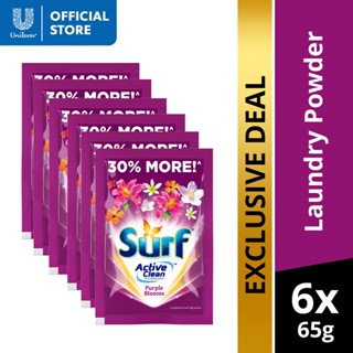[SET OF 6] Surf Powder Detergent Purple Blooms 65G Sachet | Shopee ...
