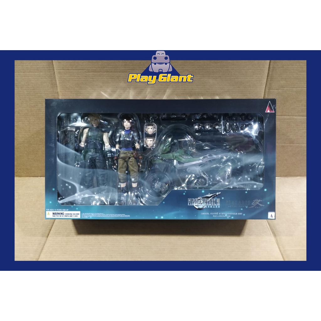 Final Fantasy VII Remake Jessie, Cloud & Motorcycle Set Play Arts Kai ...