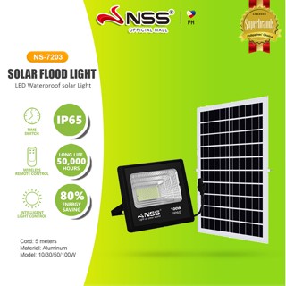 NSS Solar light 100W waterproof LED solar flood light HP Solar Panel ...