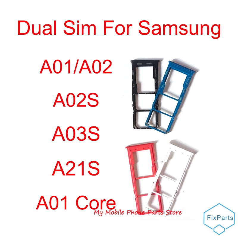 Dual Sim Tray For Samsung Galaxy A01 A015 A02 A022 A02S A025 A03S A037 ...