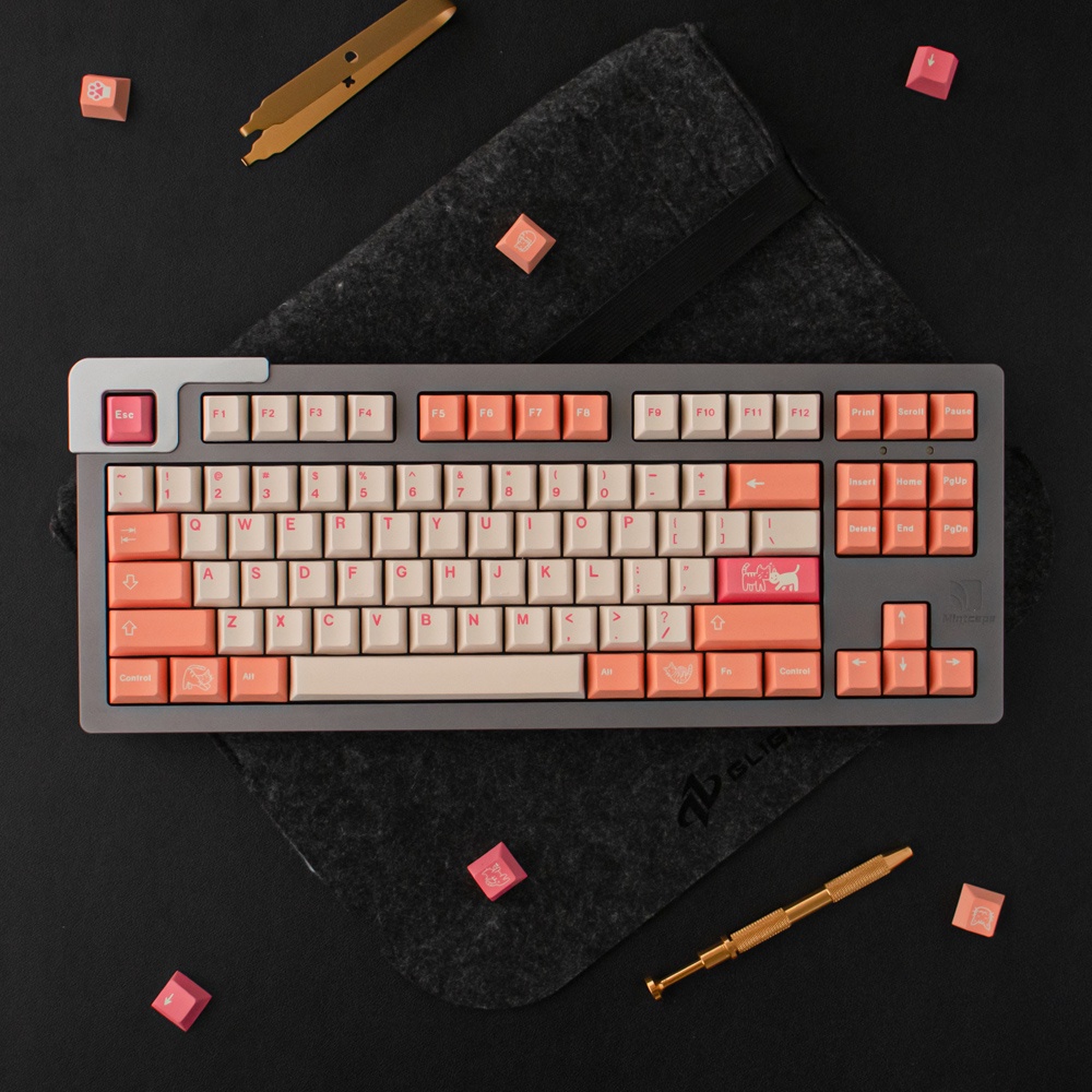 GMK Orange Cat Keycaps 141keys Cherry Profile PBT Compatible Gateron ...