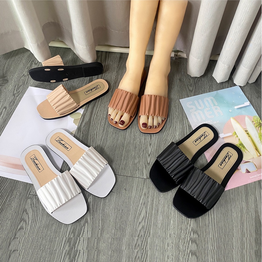 NEW Korean Classic Fashion Simple Ladies Casual Flat sandals for Women shoes best seller ...