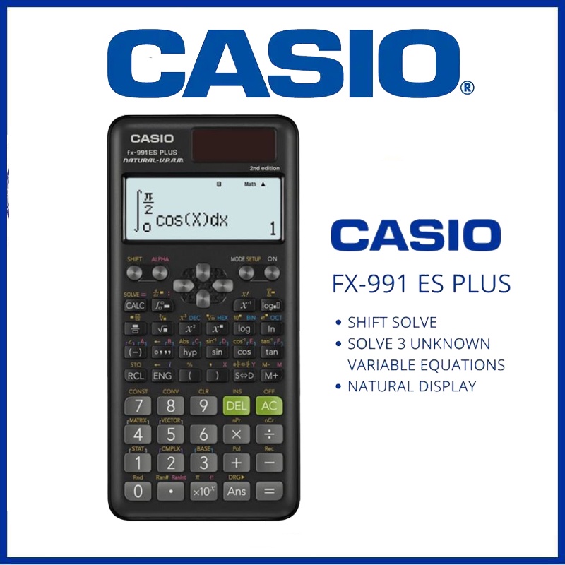 Casio FX991 ES Plus Scientific Calculator (Original) 2nd Edition ...