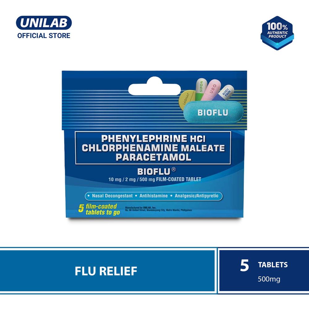 Unilab Bioflu 5 Tablets - Medicine for Relief of Flu and other symptoms ...