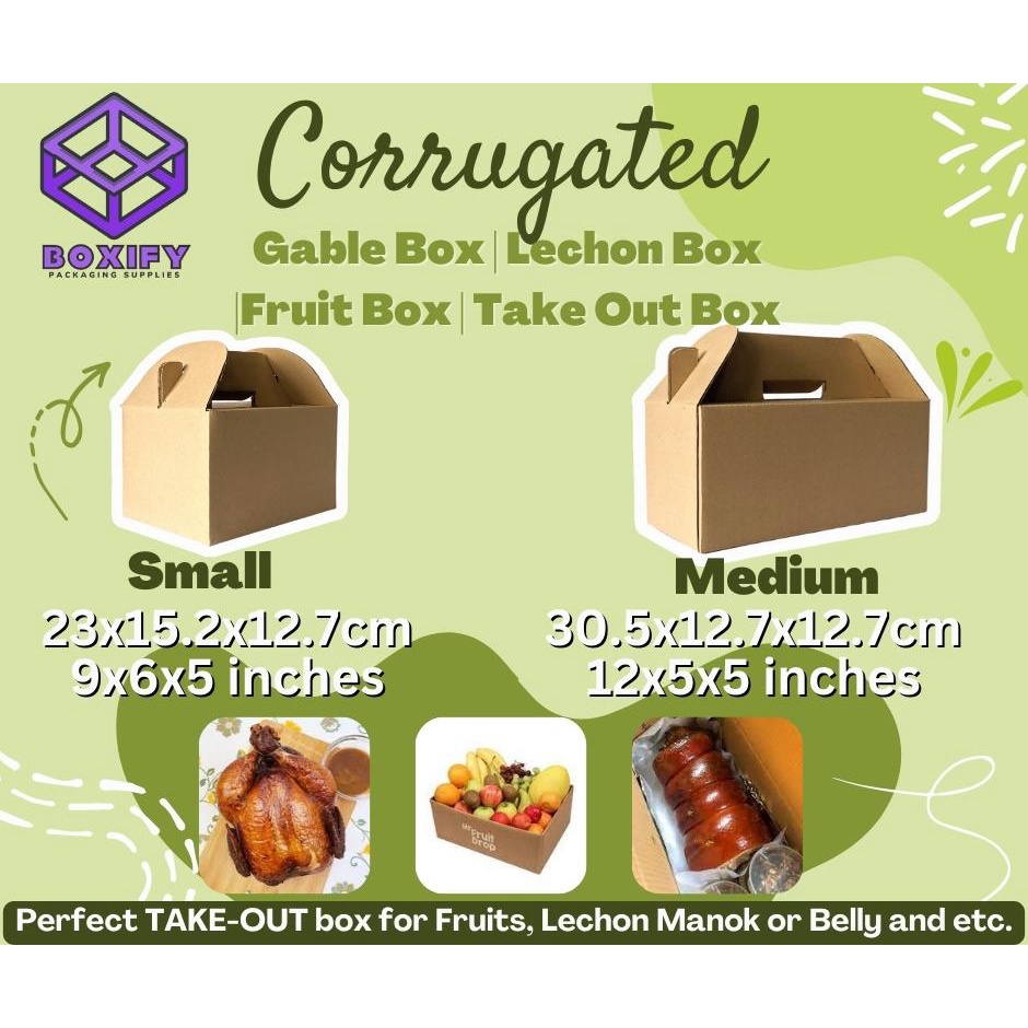 Lechon Belly Box (Chicken Box) (Fruit Box )(Takeout Lechon Box ...