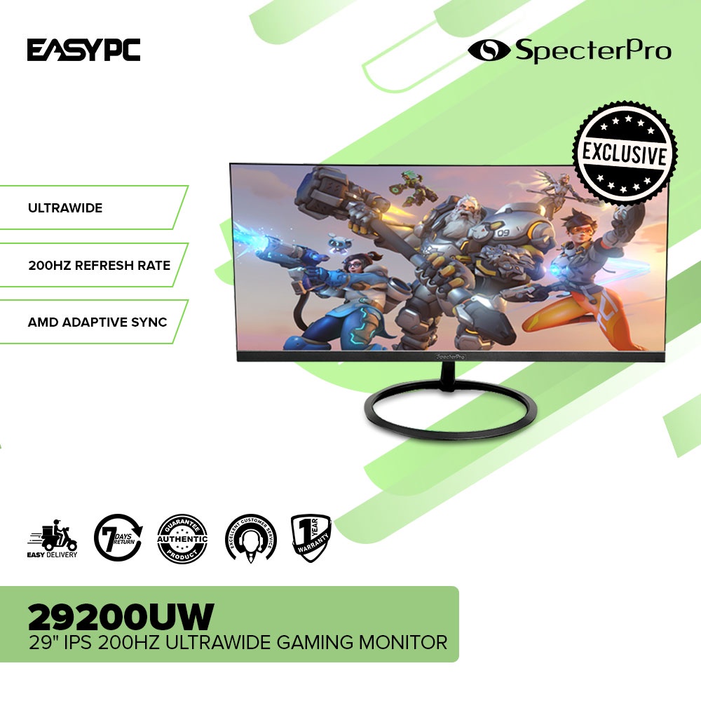 EasyPC | SPECTERPRO 29200UW 29 inch IPS 200Hz Ultrawide Gaming Monitor ...