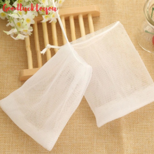 Goodluck Handmade Soap Bubble Mesh Bags Foam Net Exfoliating Mesh Soap