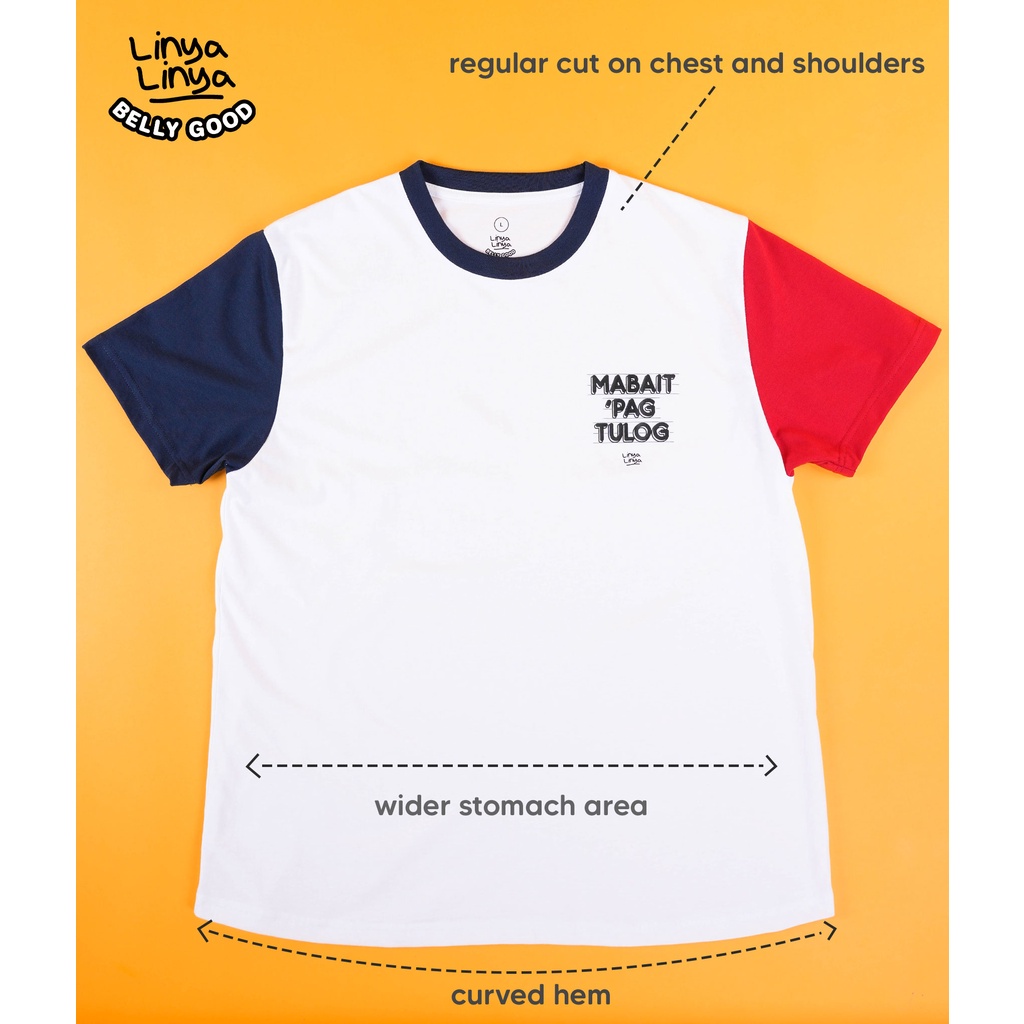 Linya-Linya T-Shirt: Belly Good- Mabait Pag Tulog (White) | Shopee ...