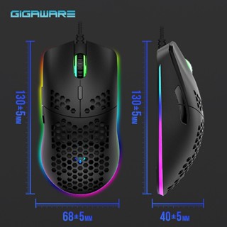 Gigaware XYH90 Wired RGB Gaming Mouse Honeycomb Shell Ultralight ...