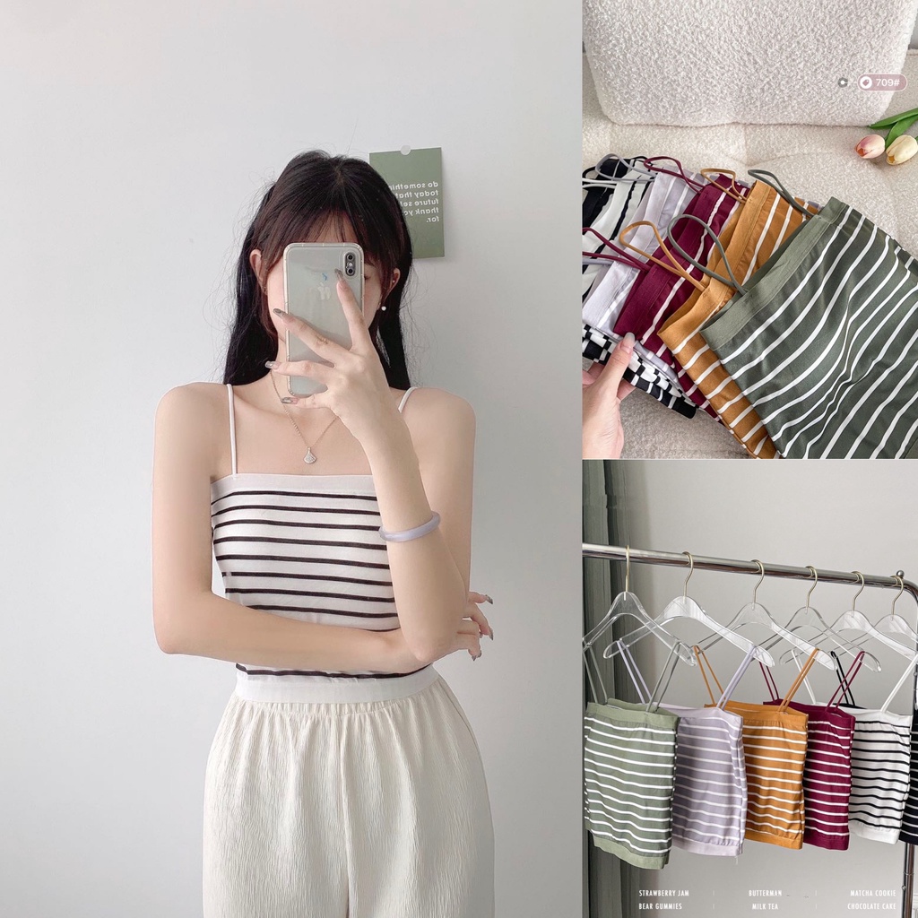 Angelcity Tube Bra With Sponge Bra tops Sando Bra Stripe | Shopee ...