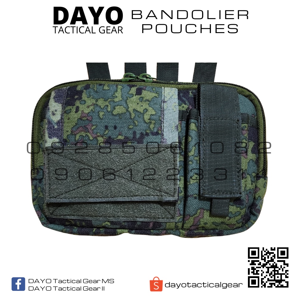 (DAYO) Chestpouch for Bandolier/ Vest/ Back to Back, waist bag MOLLE ...
