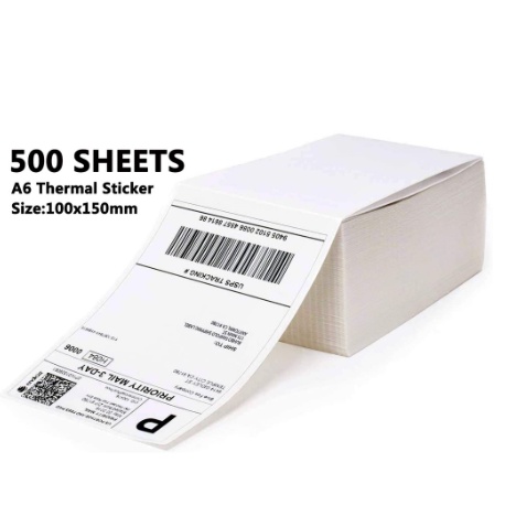 Barcode Thermal Sticker for Shopee Waybill Roll // Thermal Sticker A6 ...