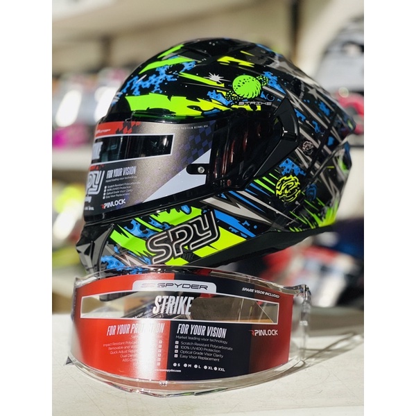SPY STRIKE GD S7 Full-Face Dual Visor Helmet + Free Clear Visor ...