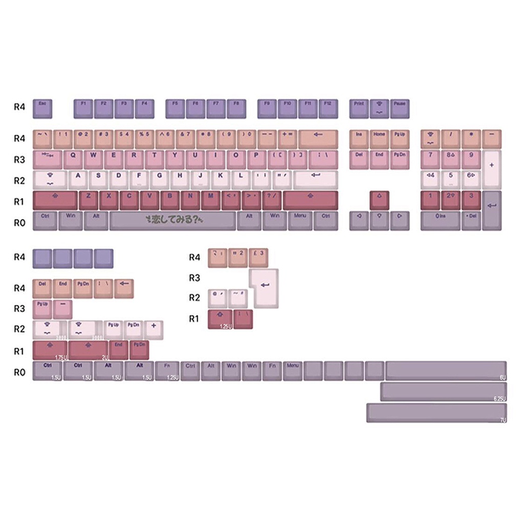 TAIHAO LOVE IN PARIS PBT DOUBLE SHOT KEYCAPS FOR DIY GAMING MECHANICAL ...