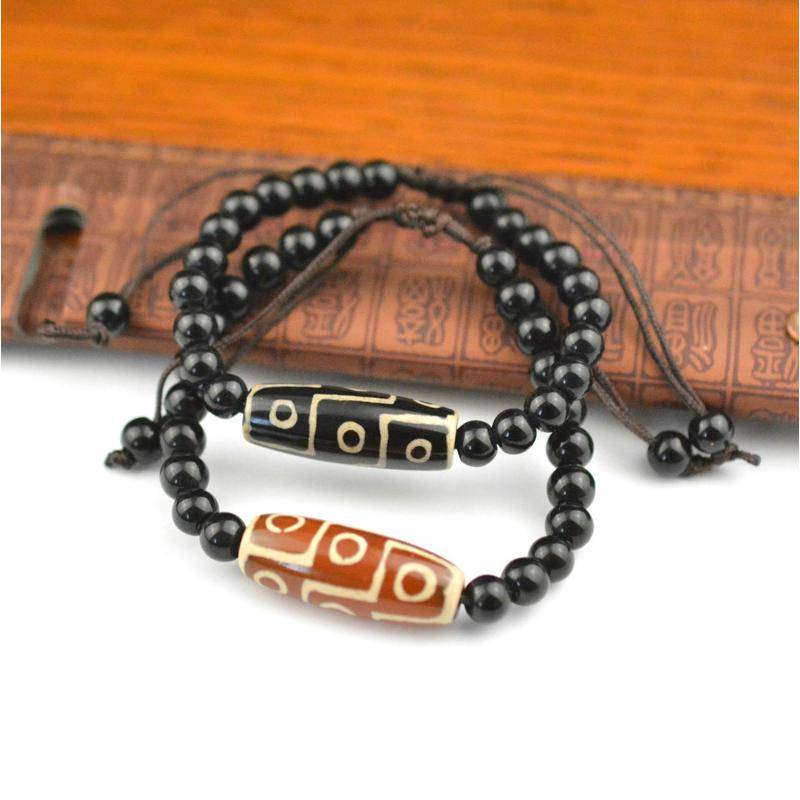 Nine Eyes Dzi Bracelet Buddha Beads Agate Fashion Bracelet, | Shopee ...