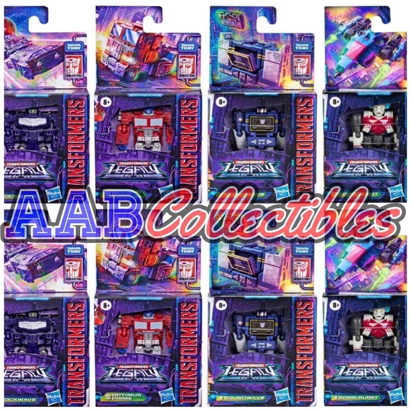 HASBRO TRANSFORMERS LEGACY CORE CLASS: SOUNDWAVE, SHOCKWAVE, OPTIMUS ...