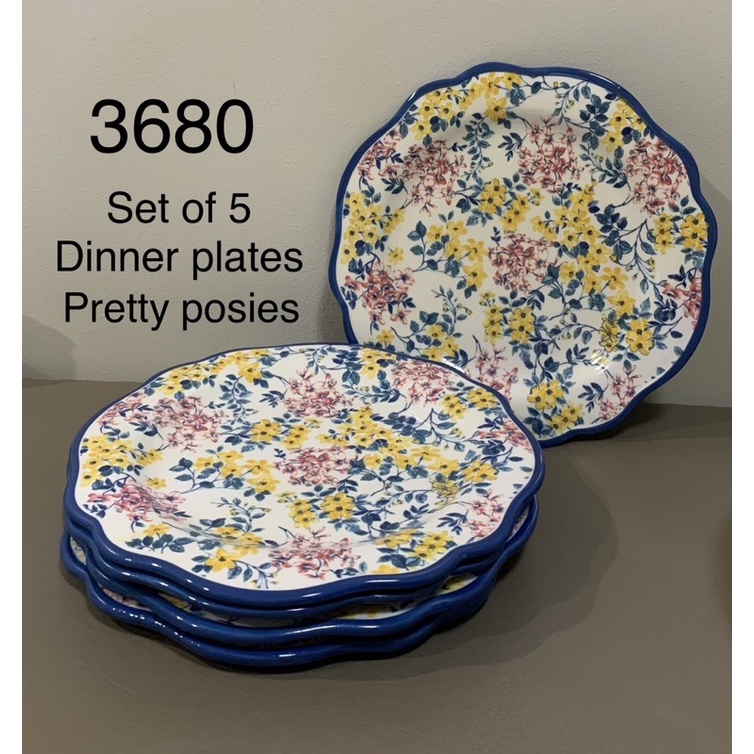 pioneer woman pretty posies dinner plates and salad plates | Shopee ...