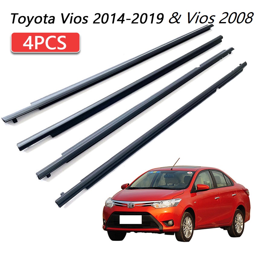 4Pcs Car Window Moulding Weatherstrip Seal Belt Weather Strip Trim For ...