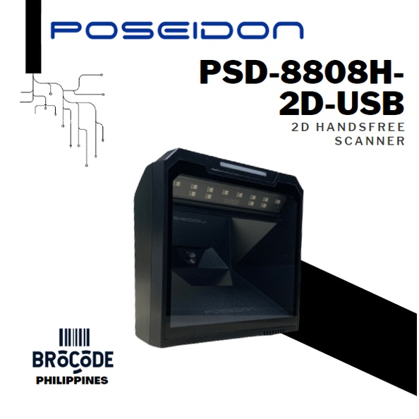 POSEIDON PSD-8808H HANDSFREE 2D BARCODE QR CODE SCANNER | Shopee ...