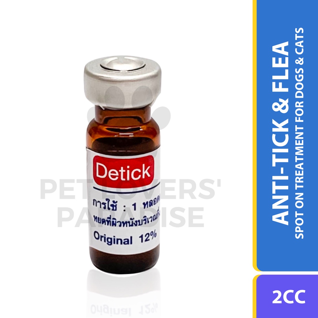 Detick Anti Tick and Flea Spot on Treatment 2cc Anti garapata, anti ...