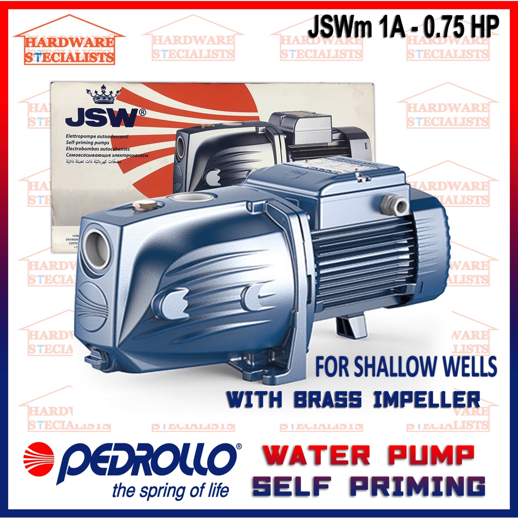 Pedrollo Self Priming Water Pump JSWm 1B 0.65 HP | JSWm 1A 0.75 HP Original | Shopee Philippines