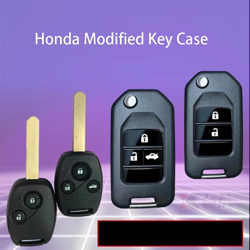 Honda Car Key Case Modify Flip Key Foldable Keyblade (2 Buttons/3 ...