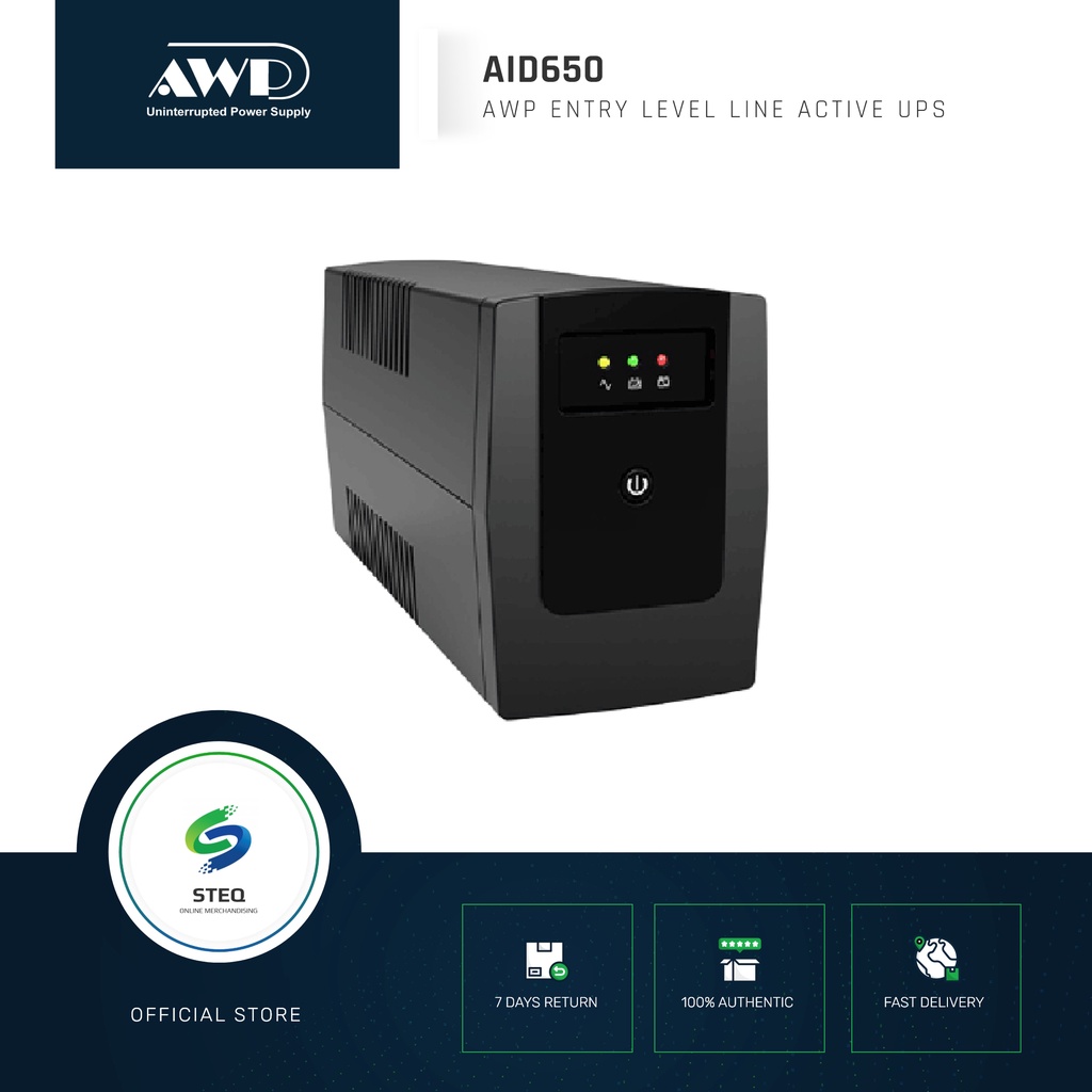 STEQ AWP AID1000 UPS AIDE Series Line Interactive LED Display | Shopee ...