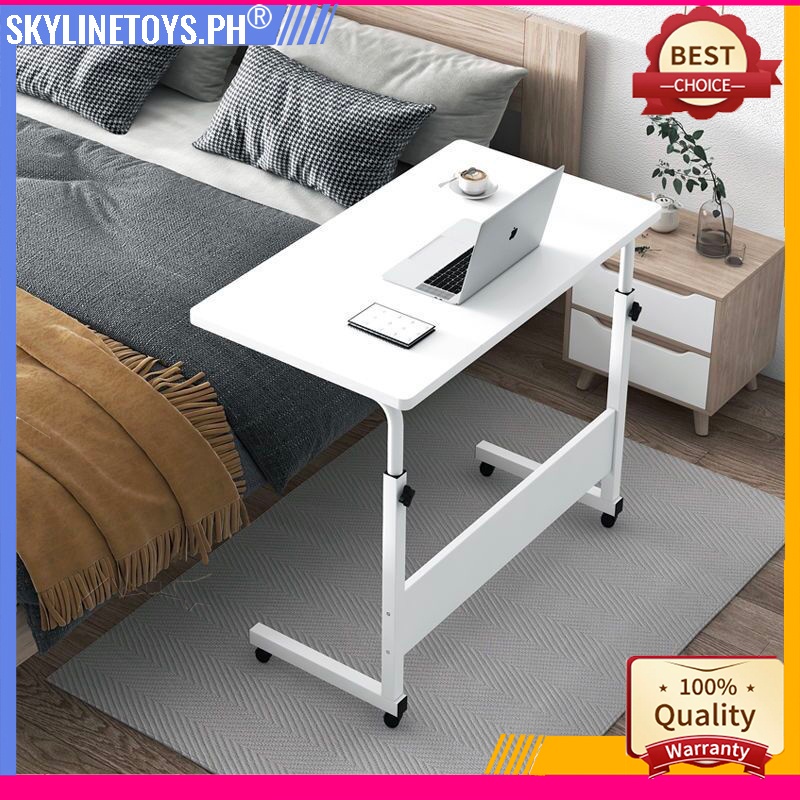 COD Laptop Table Mobile Side Table Mobile Laptop Desk Cart Adjustable ...