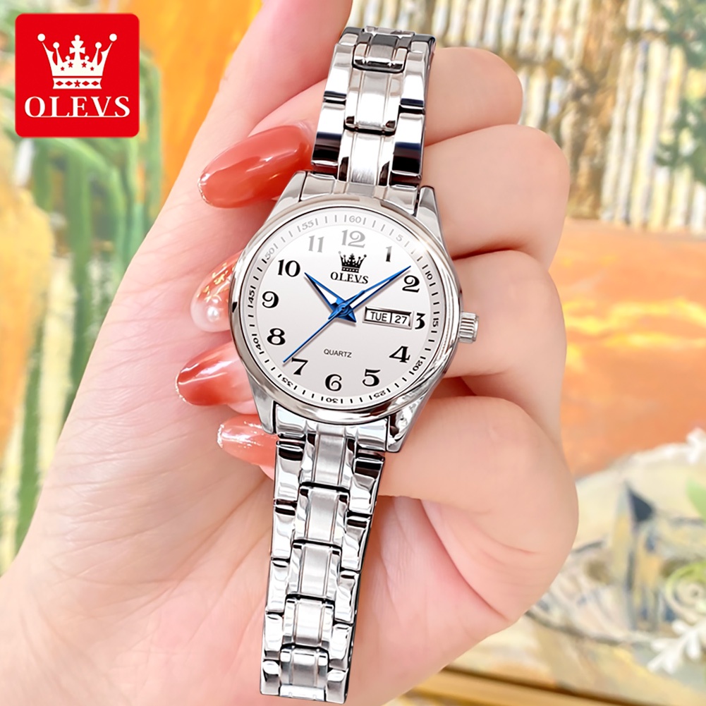 Olevs Watch For Women Original Waterproof Stainless Steel Silver/Gold ...