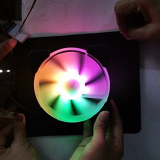 Allan 12cm LED RGB Round Computer Case Cooling Fan Radiator | Shopee ...