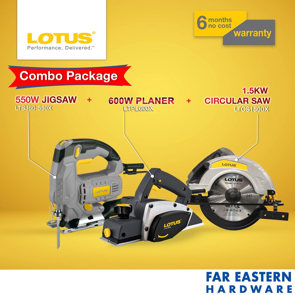 LOTUS COMBO Jigsaw LTSJ60-550X + Planer LTPL600X + Circular Saw ...