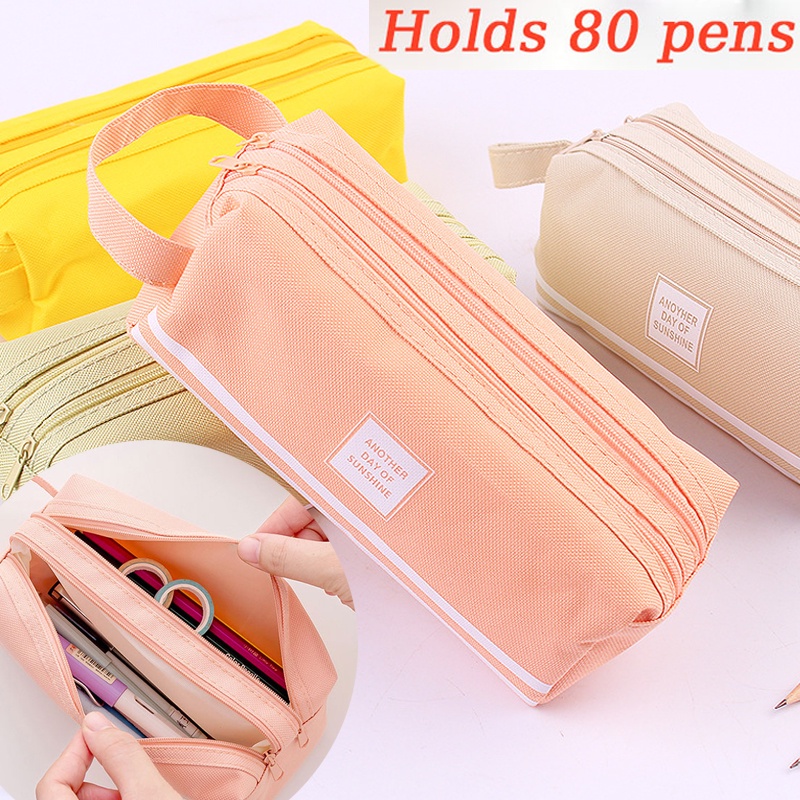 Pencil Case Kawaii Large Capacity Portable School Supplies Simple ...