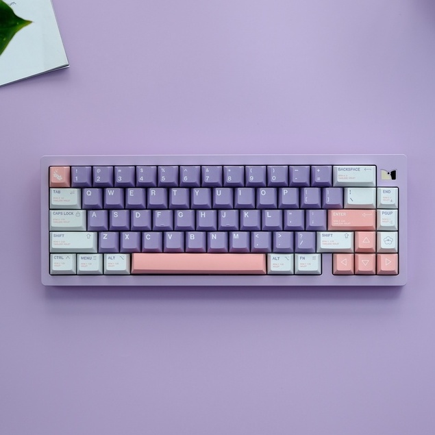 GMK Violets Keycap, 129 Keys PBT Keycaps Cherry Profile DYE-SUB ...