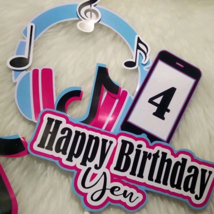 Tiktok Inspired Cake Topper Customizable Dedication | Shopee Philippines