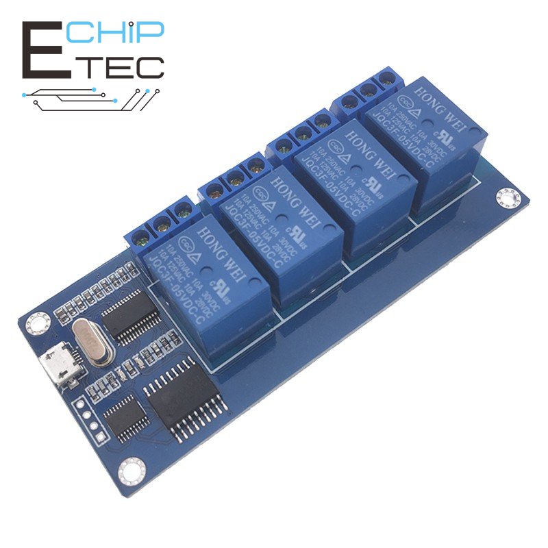 Micro USB Relay Module 5V 4 Channel Relay Module Relay Control Panel ...