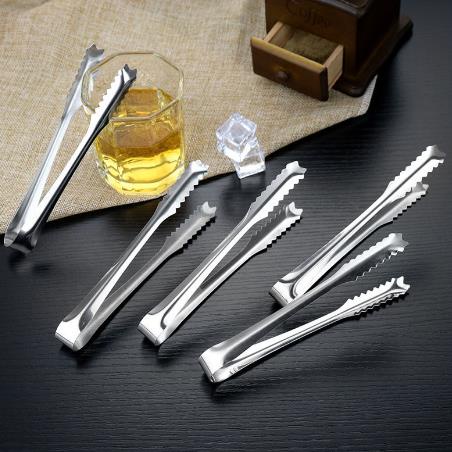 Stainless Steel 5 inch Ice Tong Lightweight Kitchen Serving Tongs Sugar ...