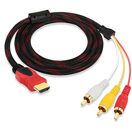 1.5M 1080P HDMI to 3 RCA Cable HDMI to AV Male Adapter Audio Video ...