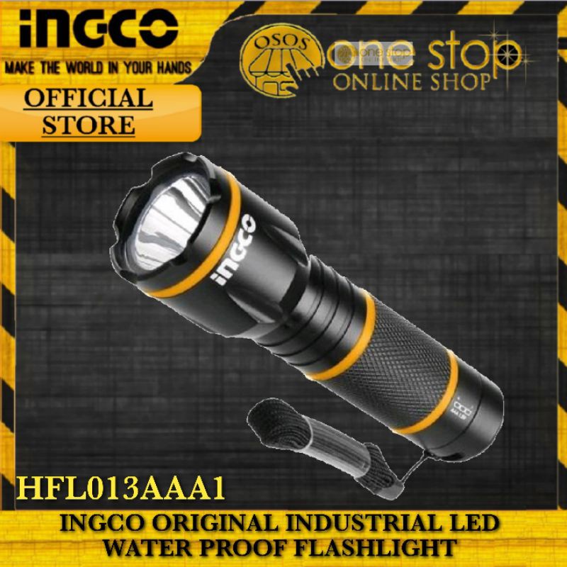 Ingco Original Industrial LED Flashlight Flash Light Waterproof ...