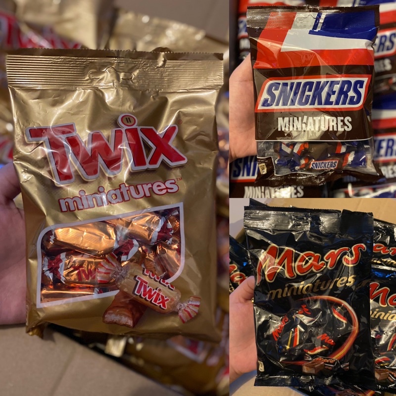 MARS Miniatures / SNICKERS Miniatures / TWIX Miniatures (15 pcs) - 150g ...