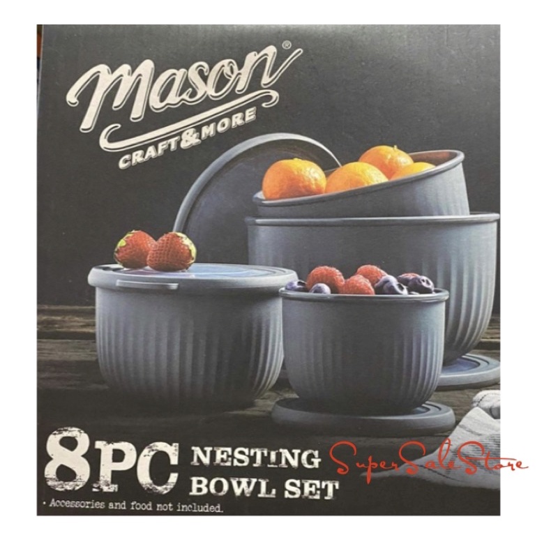 Mason Craft & More-8pc Nesting Bowl Set | Shopee Philippines